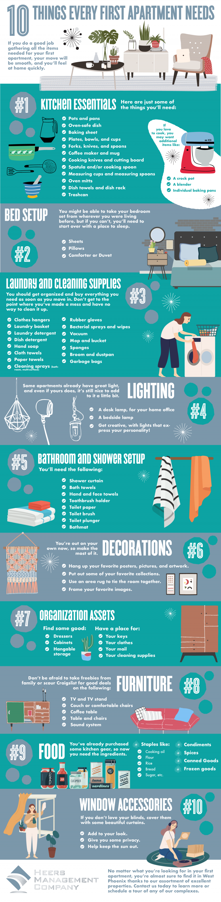 10 Things Every First Apartment Needs | Heers Management